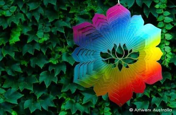 Multi Lotus Wind Spinner – Wind Spinners | Artwerx Australia